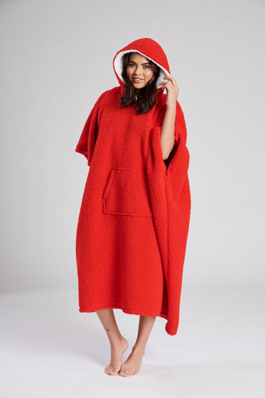 Red Borg Long Poncho W Pocket & Hood Lining – Continental Textiles